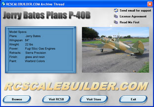 RCSCALEBUILDER.COM - RCSB Store : Vics Bates P-40 Build